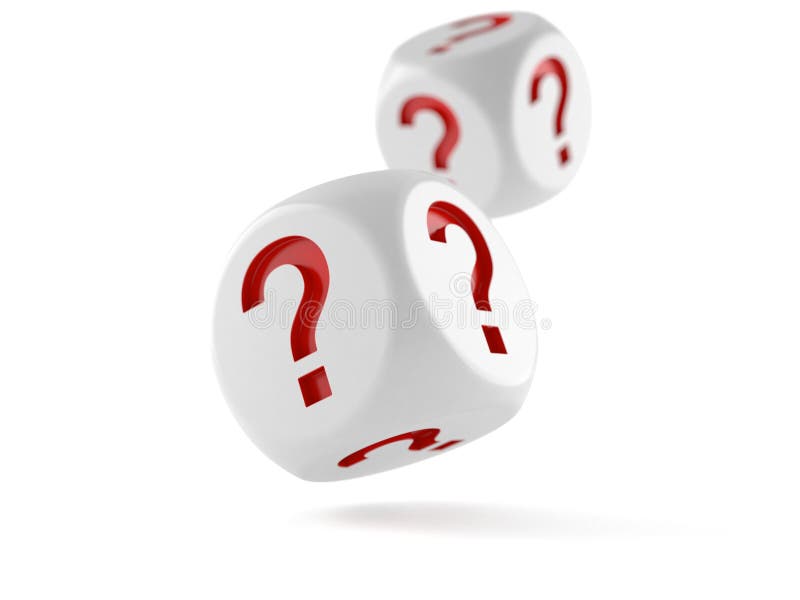 Dice question marks stock illustration. Illustration of lose - 13426705