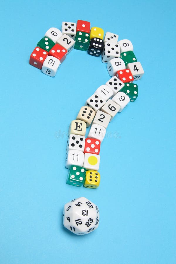 Dice in Question Mark Shape Stock Image - Image of still, chance: 13903041