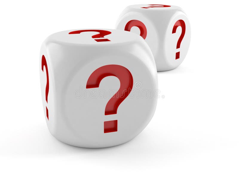 Dice - Question Mark stock illustration. Illustration of opportunity ...