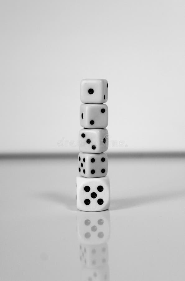 Dice Random Number White Black Play Games Stock Image - Image of dice ...