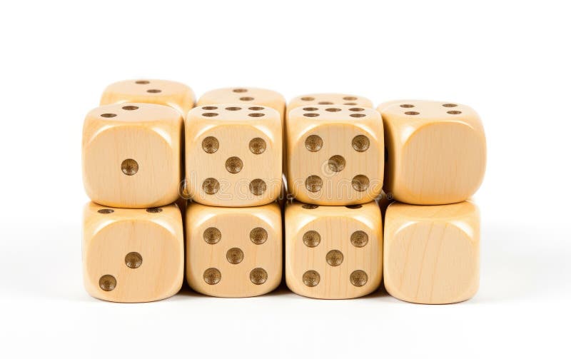 Dice Rolling Fun on White Background Stock Illustration - Illustration ...