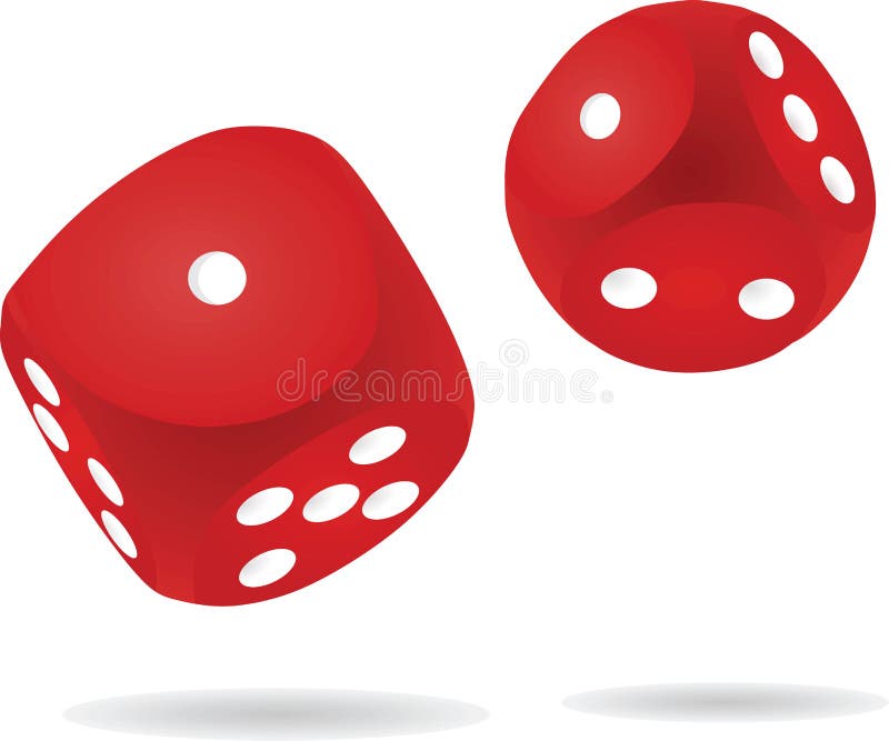 Dice rolling stock vector. Illustration of casino, rolling - 79759898