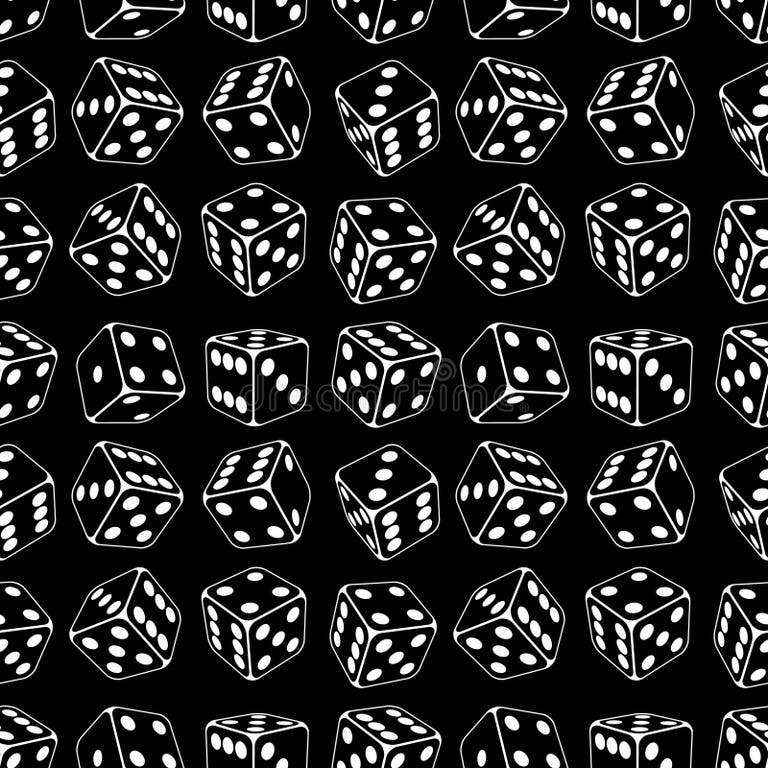 Dice Seamless Pattern Background Stock Illustrations – 1,932 Dice ...