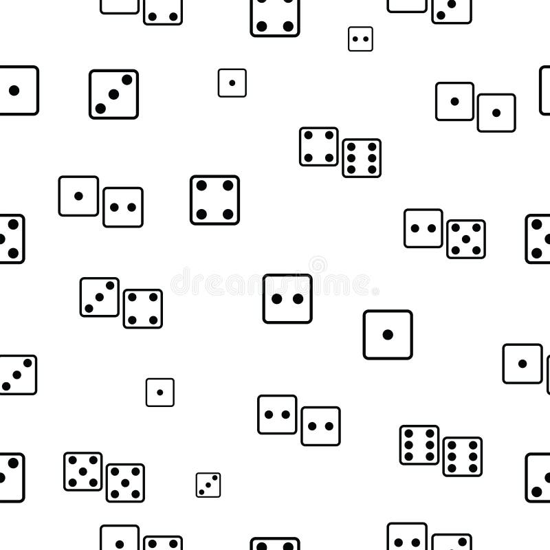 Dice Seamless Background Pattern Stock Vector - Illustration of design ...