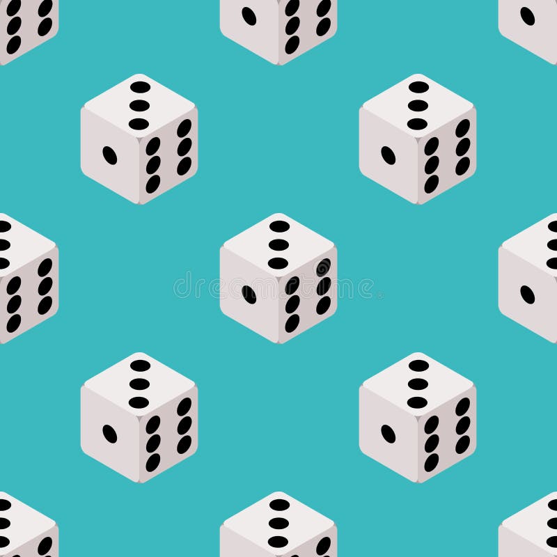 Dice Seamless Pattern. Board Game Repeating Design. Cubes Wallpaper on ...
