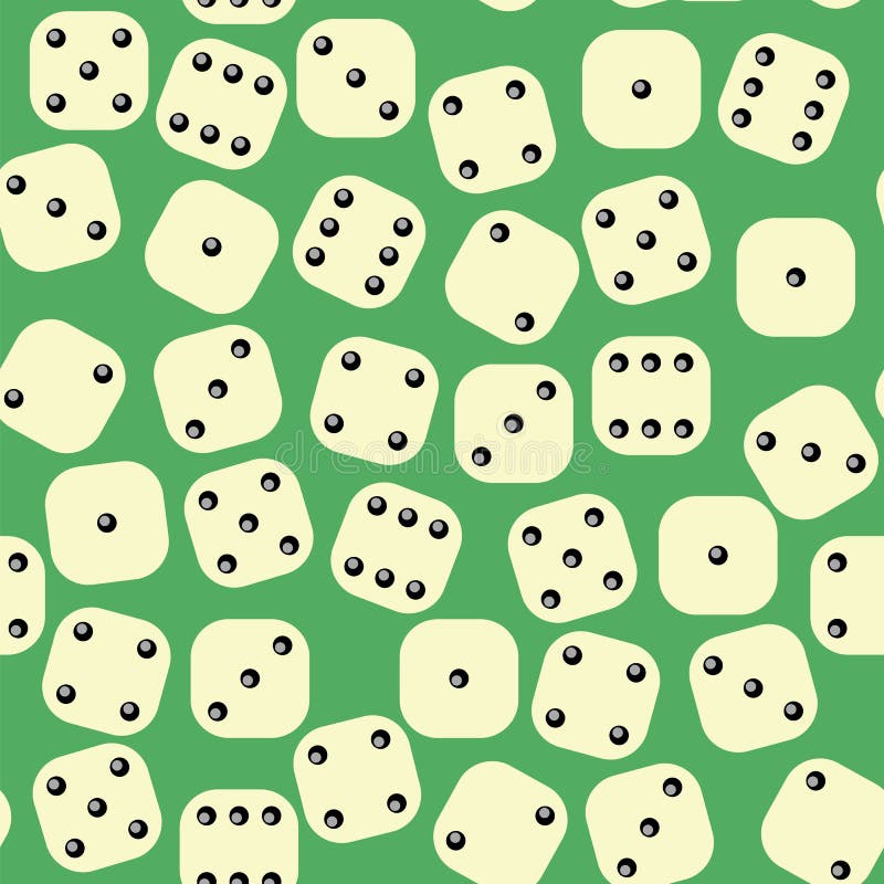 Dice Seamless Pattern. Gambling Texture Stock Vector - Illustration of ...
