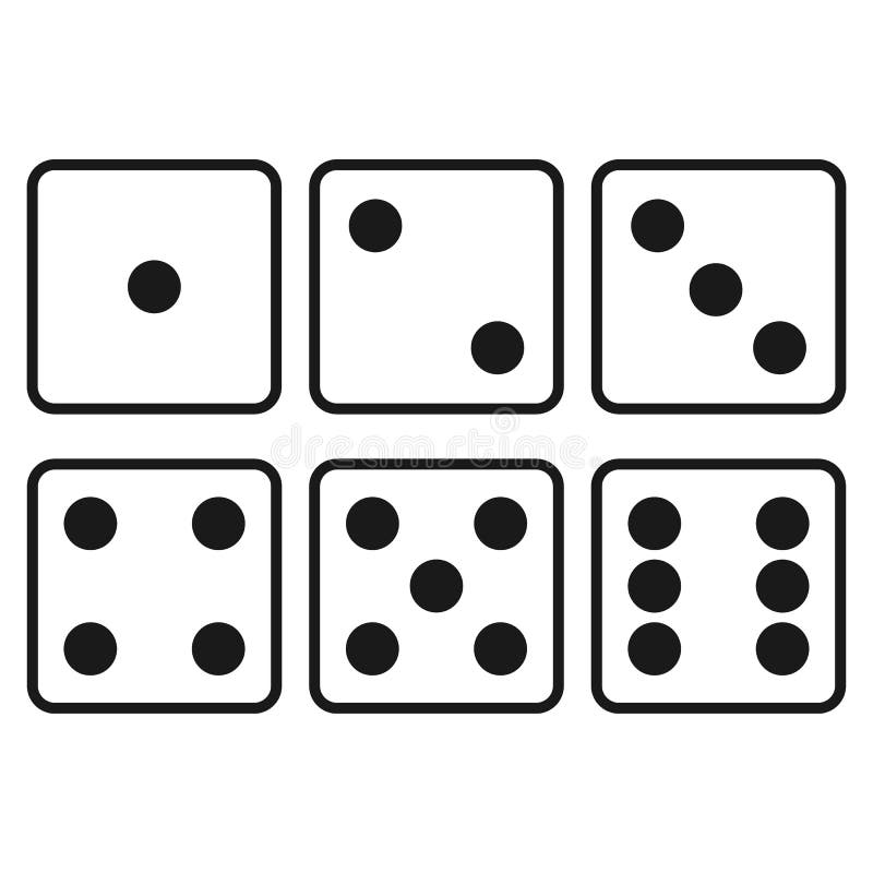 Dice Set Vector Icon Simple Design Flat Style Stock Vector ...