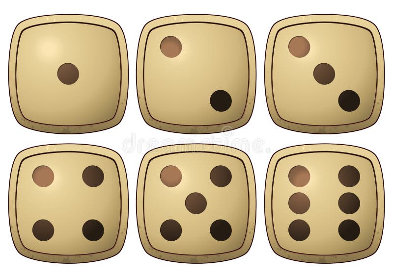 Dice Set, Vector Illustration. Stock Vector - Illustration of game ...