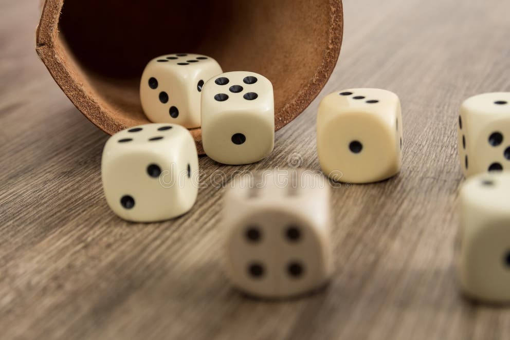 Dice shaker stock image. Image of success, game, macro - 40708203