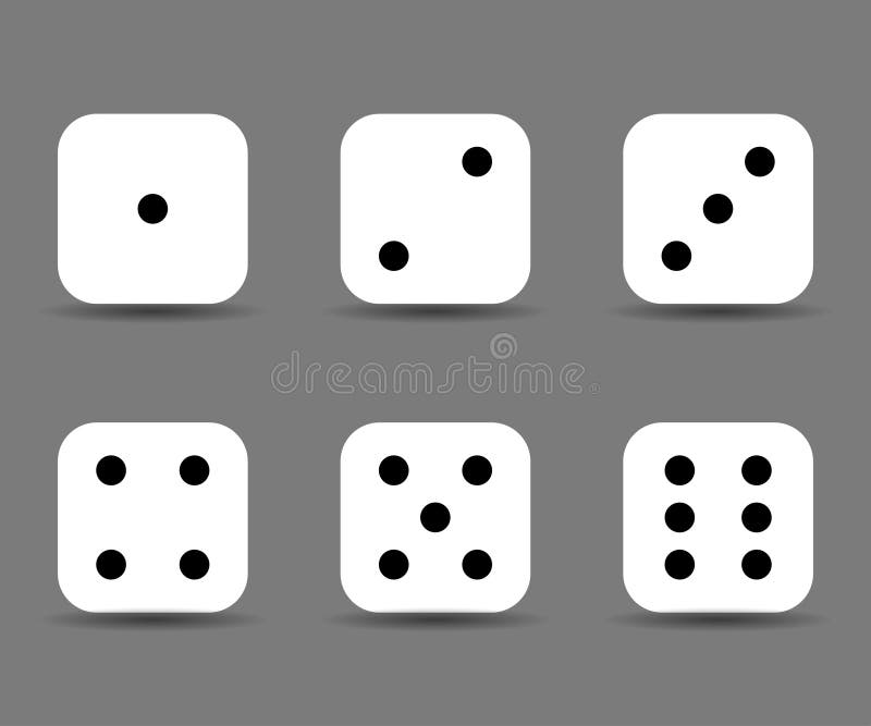 Dice Sides or Dice Faces Icon Set Vector Illustration Stock Vector ...