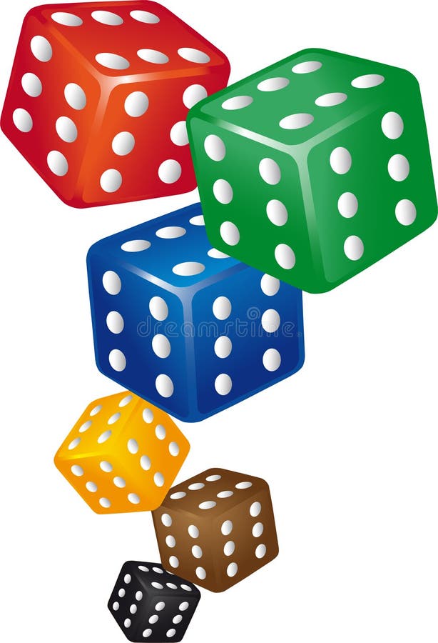 Dice six points stock vector. Illustration of game, happines - 17204573