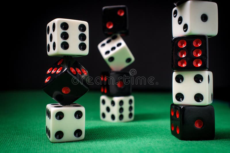 Dice Stack Gambling Concept Stock Image - Image of addict, concept ...