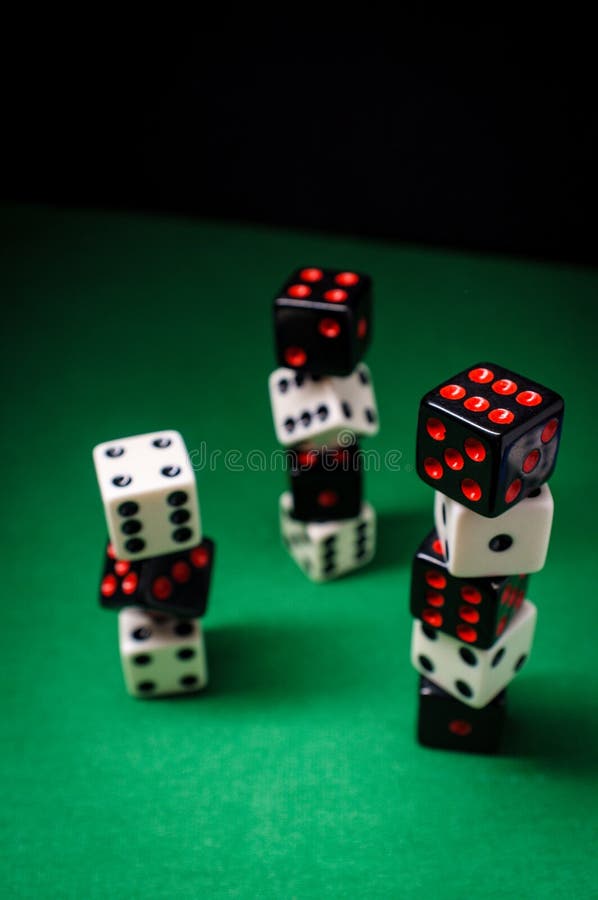 Dice Stack Gambling Concept Stock Image - Image of leisure, detail ...