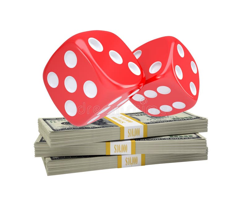 Dice and money isolated stock photo. Image of life, background - 11261628
