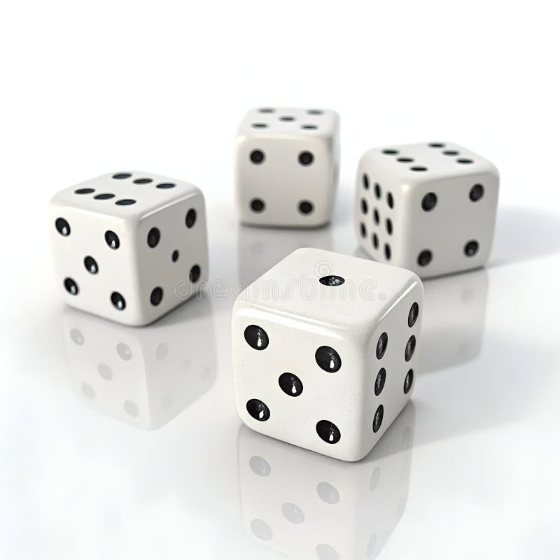 Dice with Table 3D Render stock illustration. Illustration of pieces ...