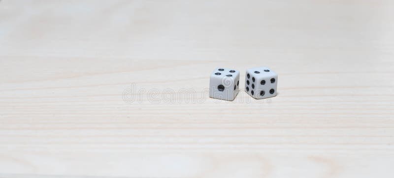 Dice on a Table Side by Side Stock Image - Image of objects, macro ...