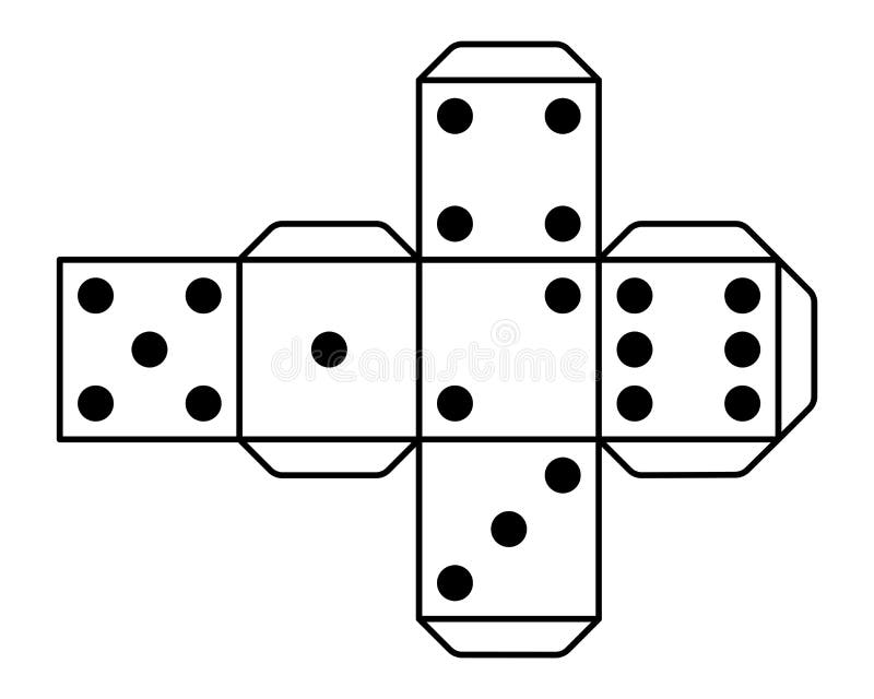 Dice template model stock vector. Illustration of model - 259666776