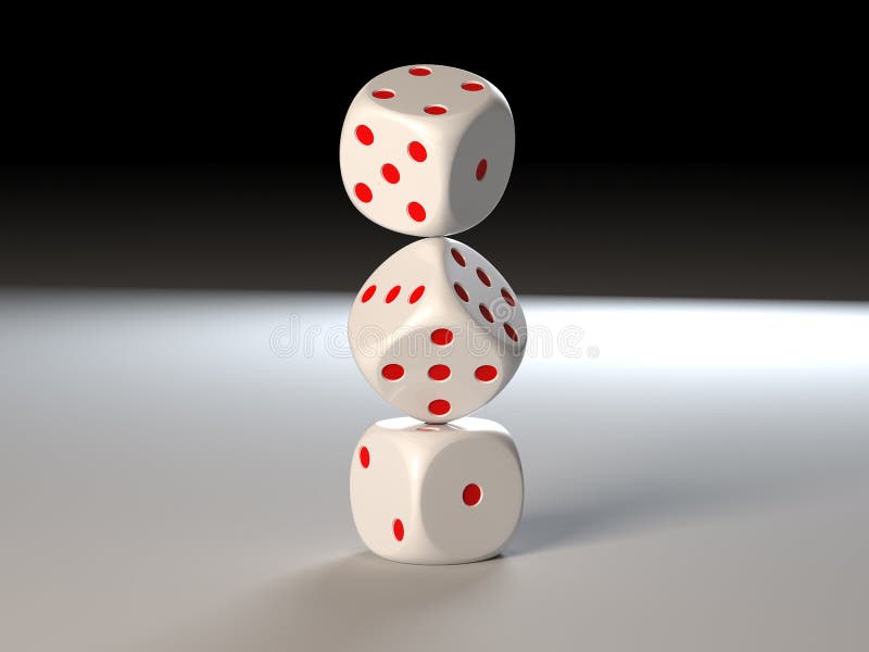 Dice stock illustration. Illustration of balancing, dice - 65608934