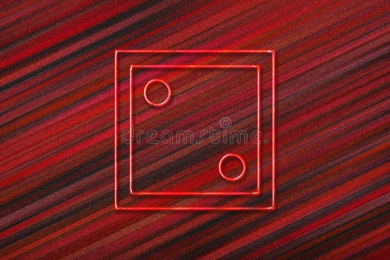 Dice Two at Top, Die Symbol Stock Photo - Image of graphic, play: 205639926