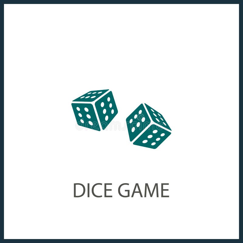 Dice Vector Icon Dice Simple Icon Stock Vector - Illustration of ...