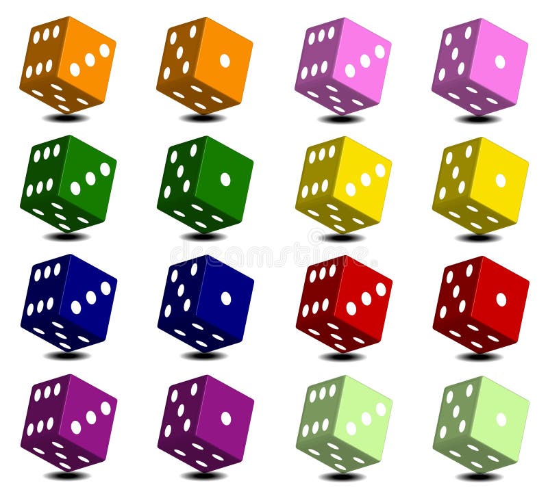 Dice with white dots stock vector. Illustration of playing - 16981937