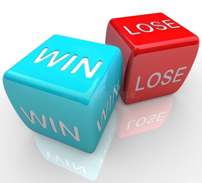 Dice - Win Vs Lose stock illustration. Illustration of gamble - 16124292