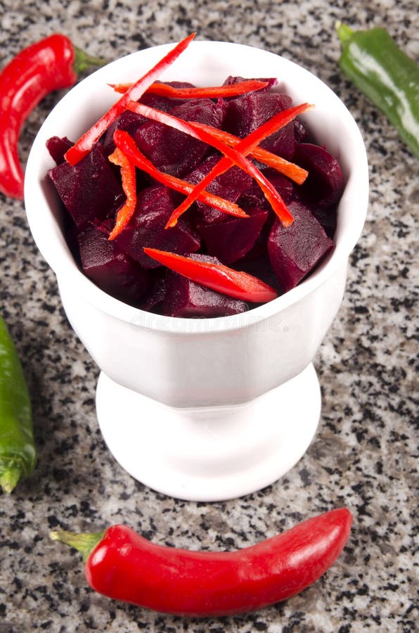 Diced beetroot with chilli stock photo. Image of vegetarian - 32847874