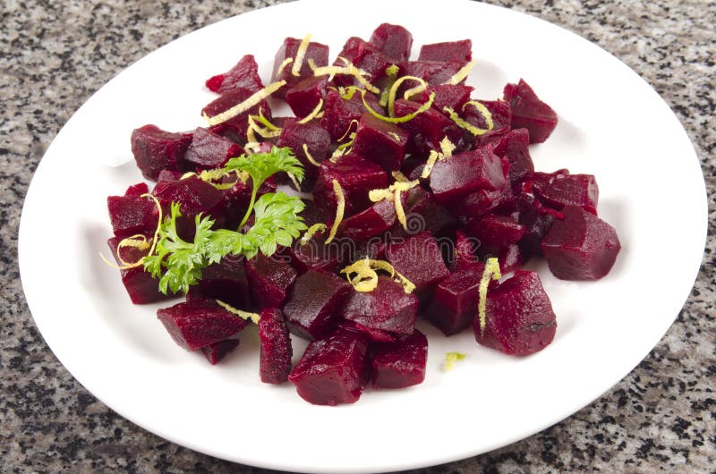Diced Beetroot with Lemon Zest Stock Image - Image of vegetarian, salad ...