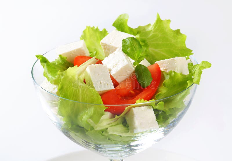 Diced Feta with Fresh Vegetables Stock Photo - Image of lettuce ...