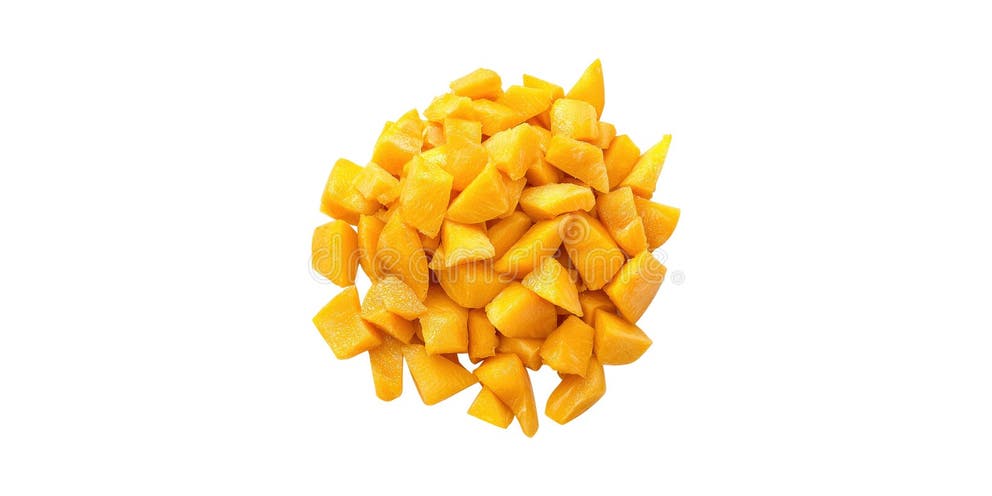 Diced Mango Chunks. Fresh Tropical Fruit for Culinary and Nutritional ...