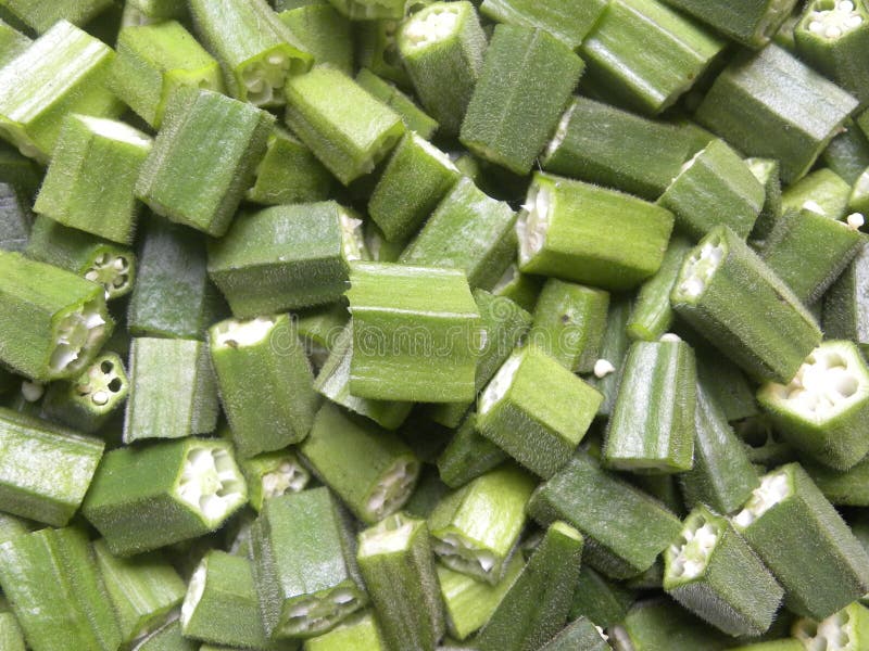 Diced Okra stock photo. Image of heap, dice, fresh, color - 188325774