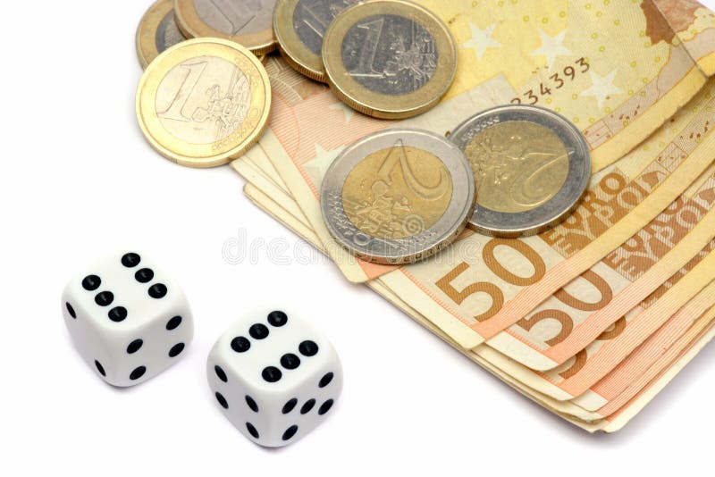 Dices and euro money stock image. Image of euro, dice - 4110687