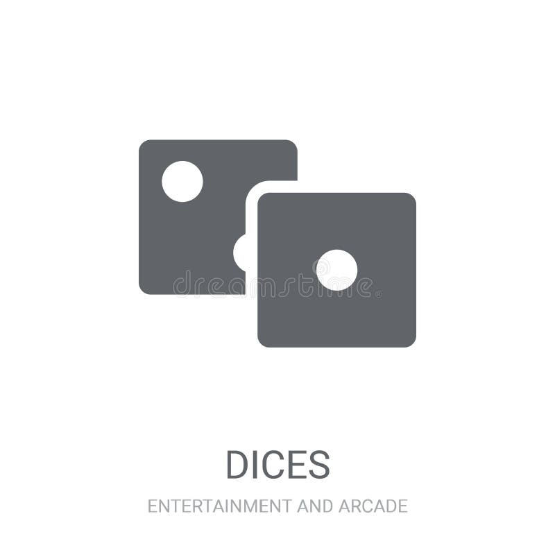 Dice Icon Vector Sign and Symbol Isolated on White Background, Dice ...