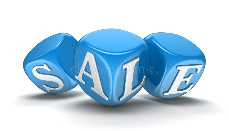 Dices with Sale (clipping Path Included) Stock Illustration ...