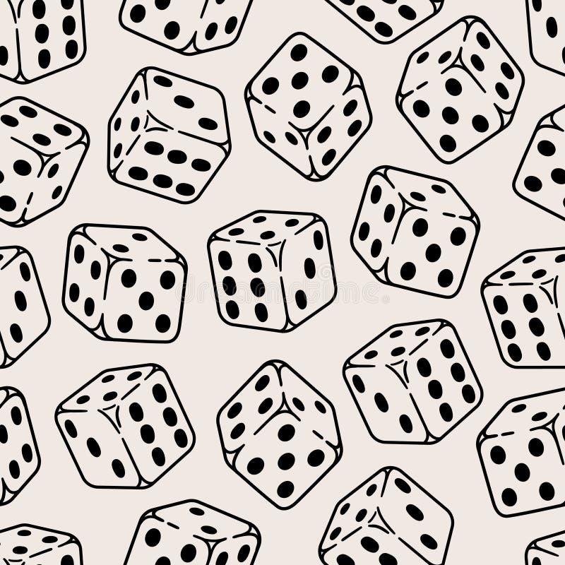Dices seamless pattern stock vector. Illustration of textile - 333763468