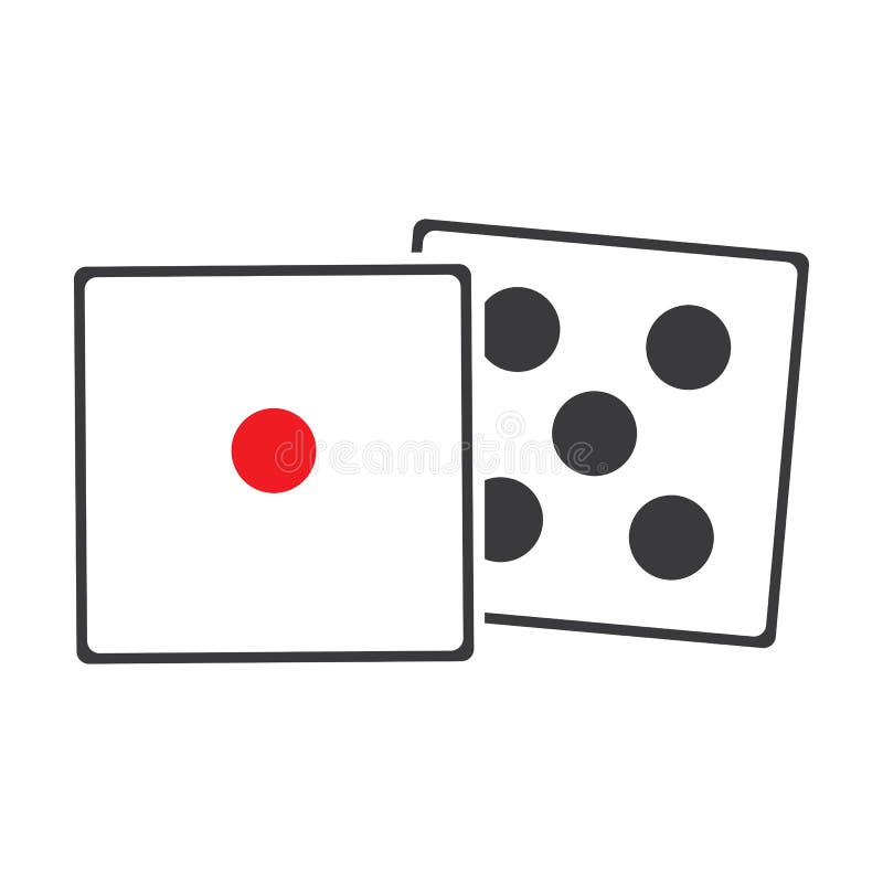 Dices Sign Icon. Casino Game Symbol. Flat Dice Icon Stock Vector - Illustration of roll, square ...
