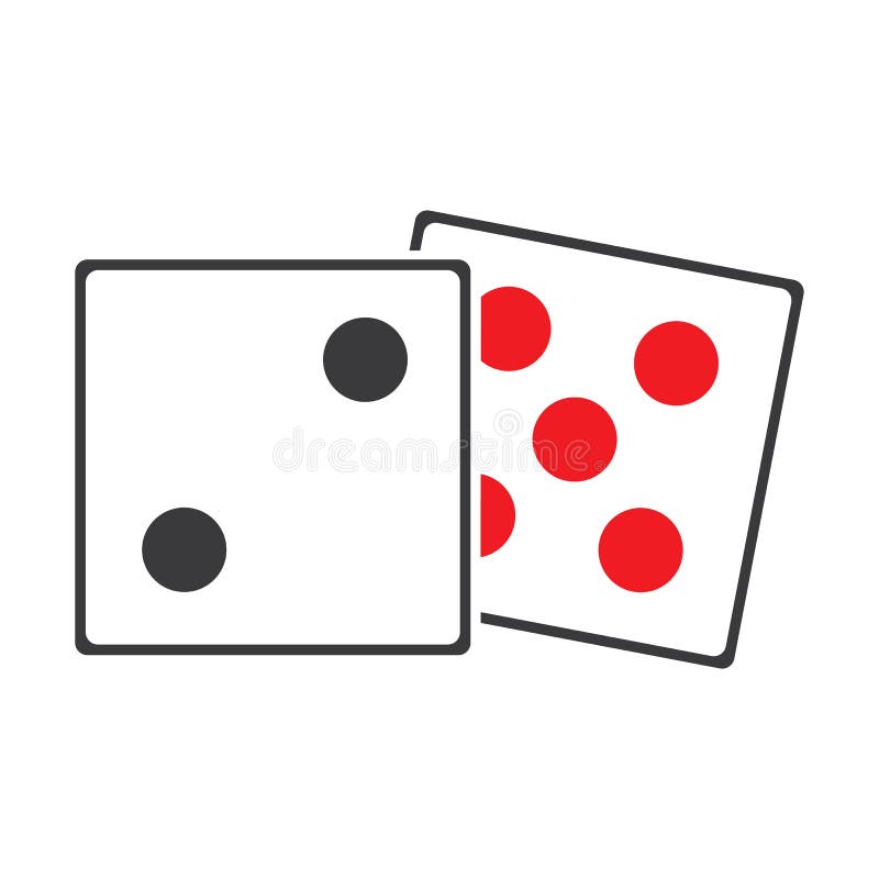 Dices Sign Icon. Casino Game Symbol. Flat Dice Icon Stock Vector ...