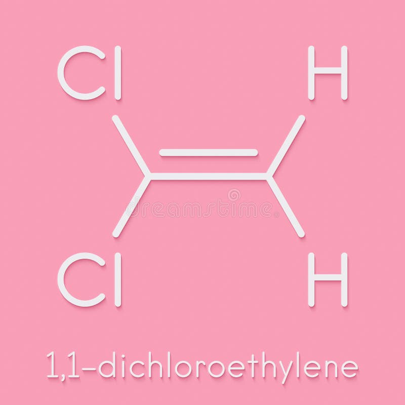 Polyvinylidene Chloride PVDC Polymer, Chemical Structure. Skeletal ...