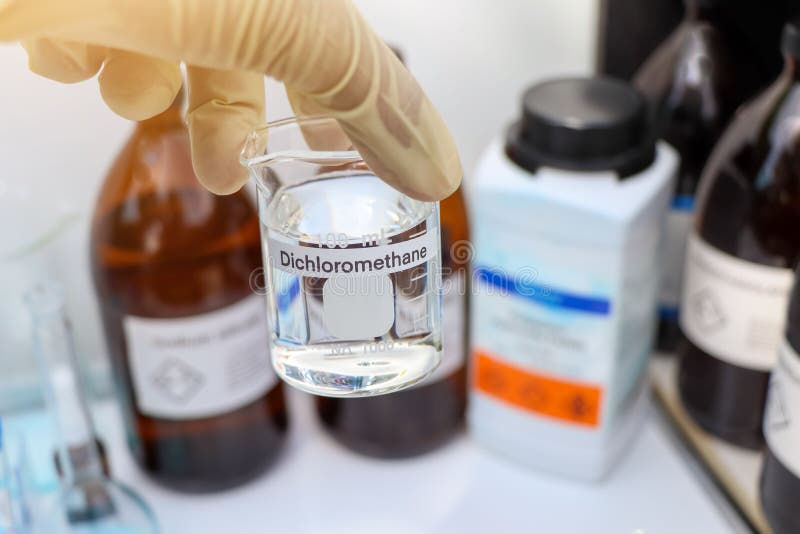 Dichloromethane in Glass, Chemical in the Laboratory Stock Image ...