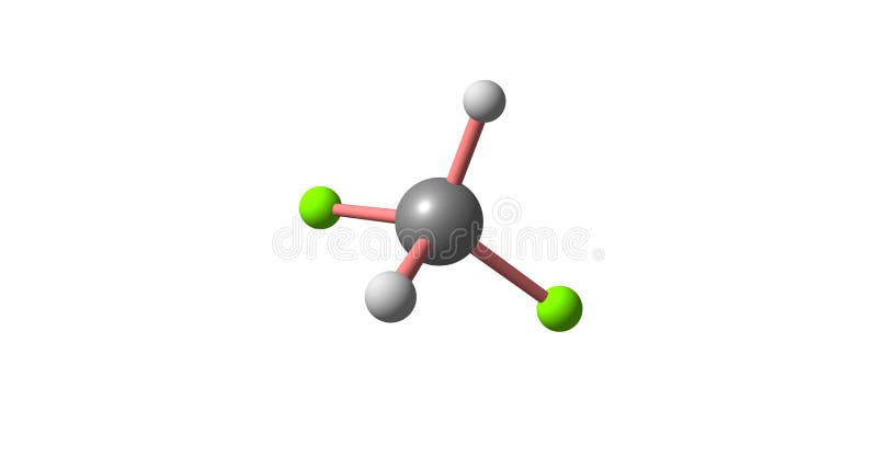 Dichloromethane Molecular Structure Isolated on White Stock ...