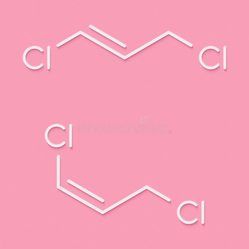 1,3-dichloropropene Dichloropropene Pesticide Molecule. Skeletal ...