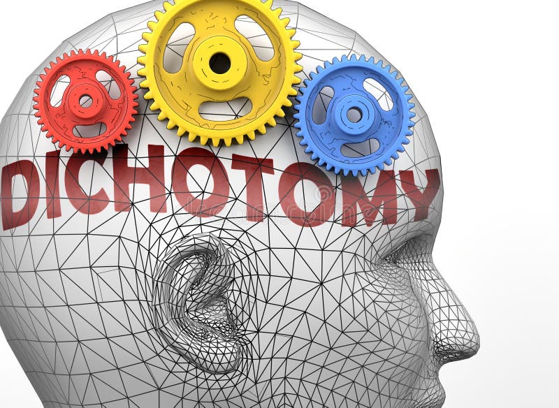 Dichotomy and Human Mind - Pictured As Word Dichotomy Inside a Head To ...