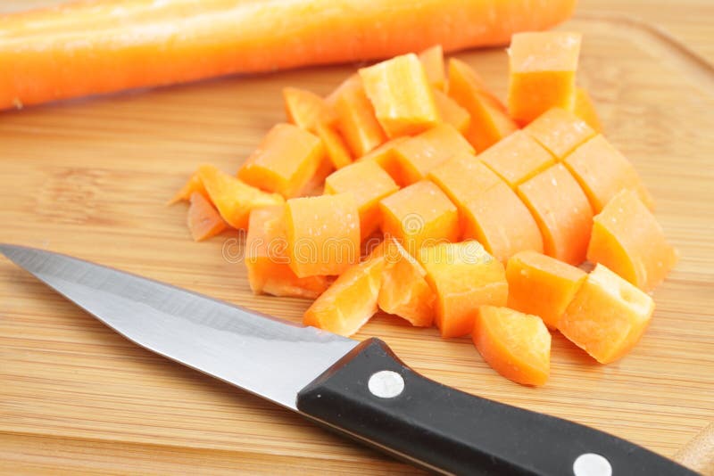 Dicing carrots stock photo. Image of carrot, vegetable - 28682086