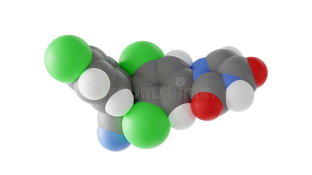 Diclazuril Molecule, Coccidiostat, Molecular Structure, Isolated 3d ...