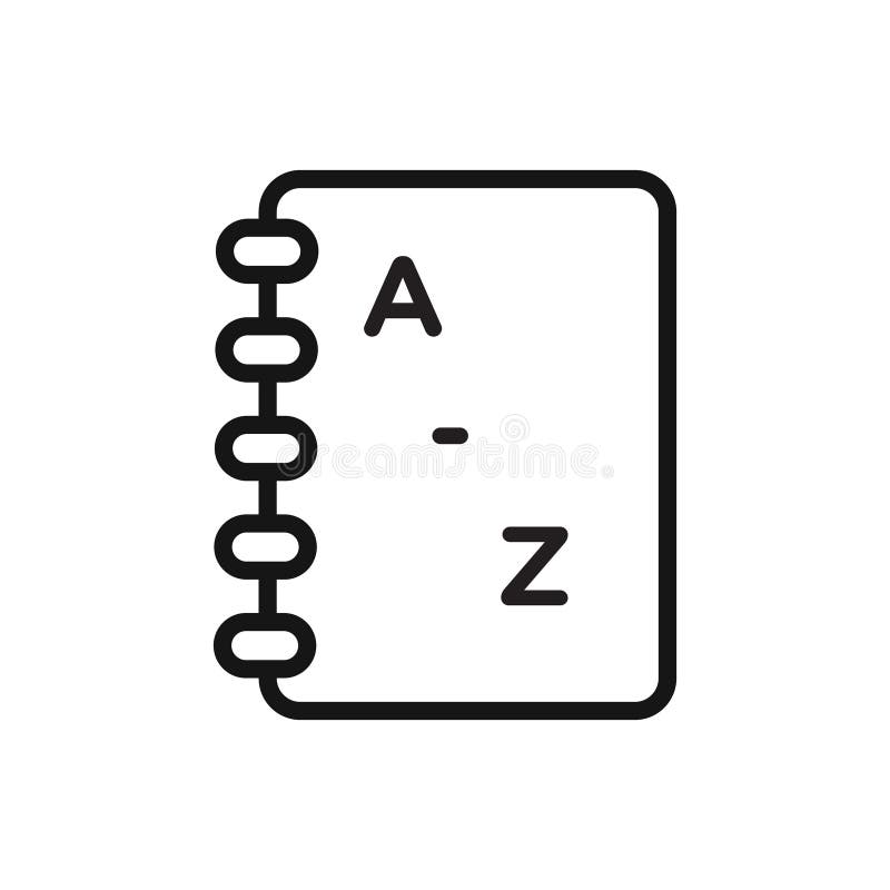 Dictionaries Icon Thin Line Art Isolated Stock Vector - Illustration of ...