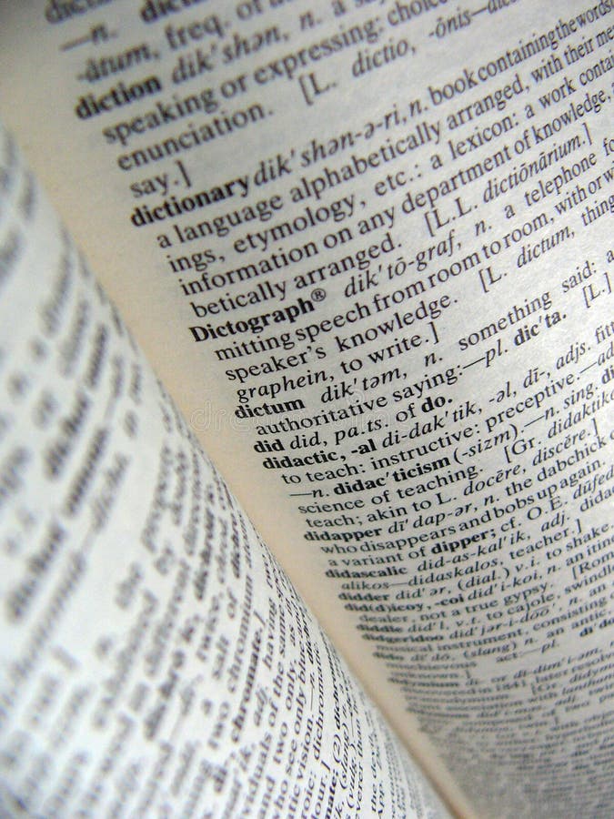 Dictionary stock photo. Image of word, fold, crease, book - 138744