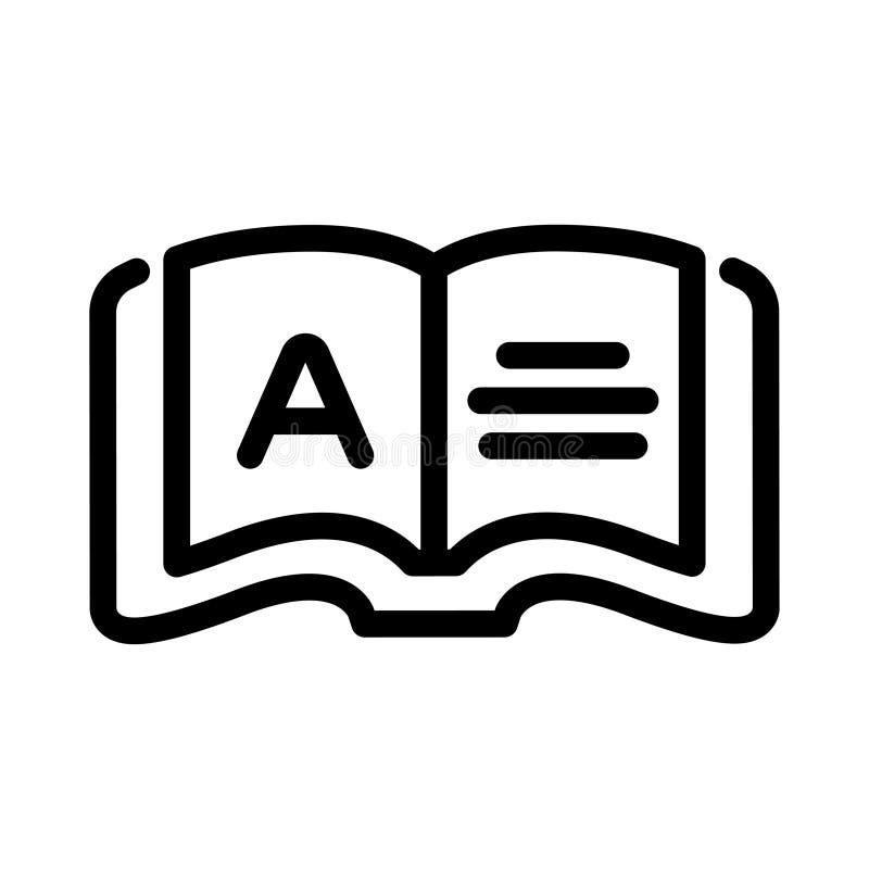 Dictionary book icon stock vector. Illustration of library - 363274850