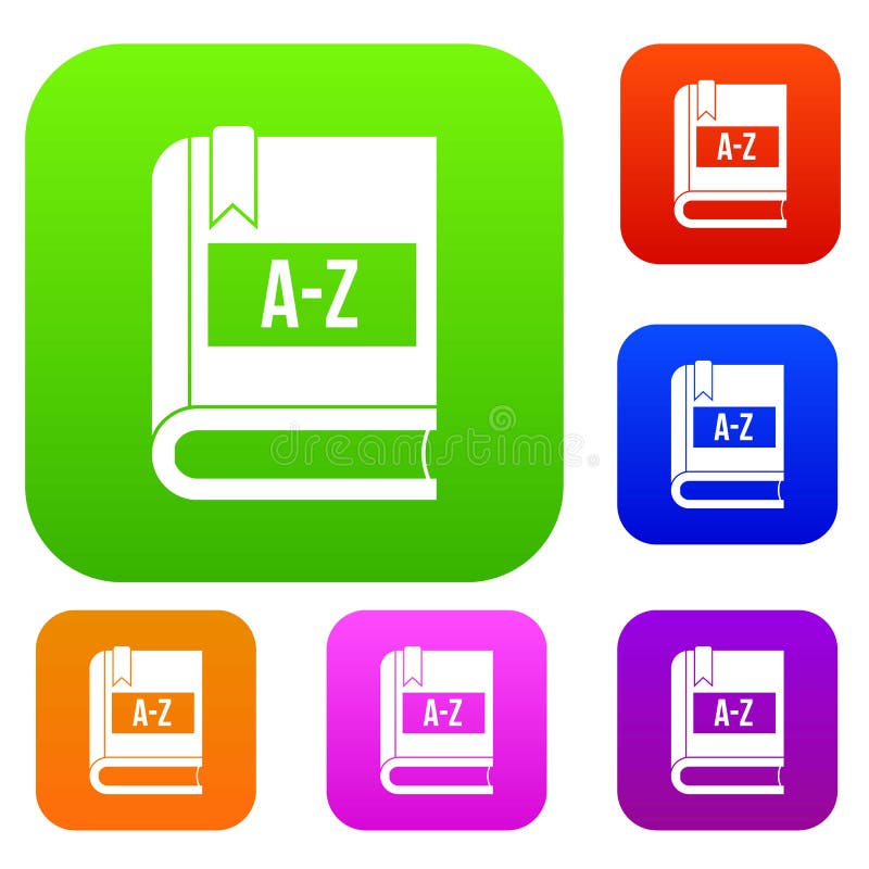 Dictionary Book Set Collection Stock Vector - Illustration of simple ...