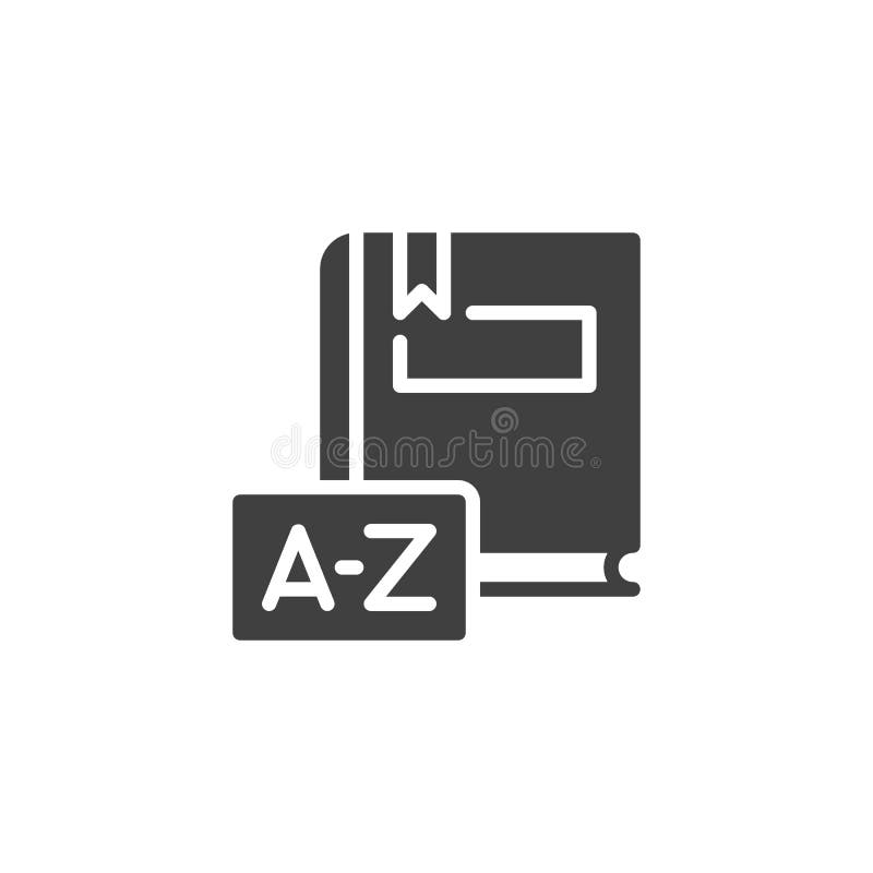 Dictionary Book Vector Icon Stock Illustration - Illustration of symbol ...