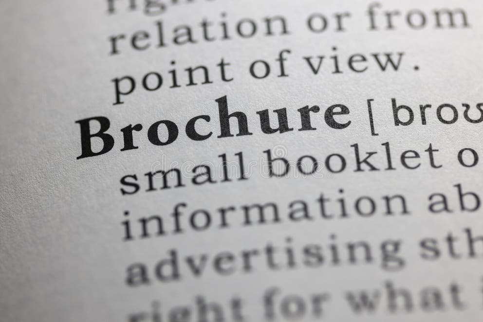 Dictionary Definition of Brochure Stock Photo - Image of dictionaries ...